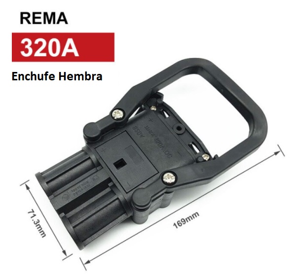 Enchufe Rema DIN320 FEM320 hembra con manilla 320A - Yemin