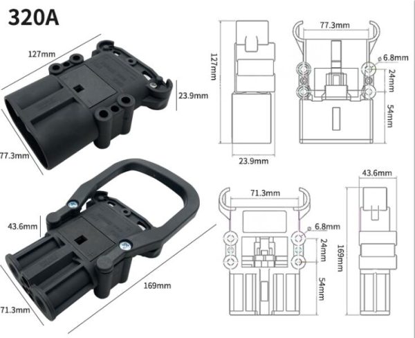 Enchufe Rema DIN320 macho 320A - Yemin