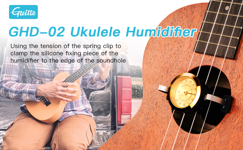 Higrómetro Humidificador Guitto GHD-02 Para Ukelele - Yemin