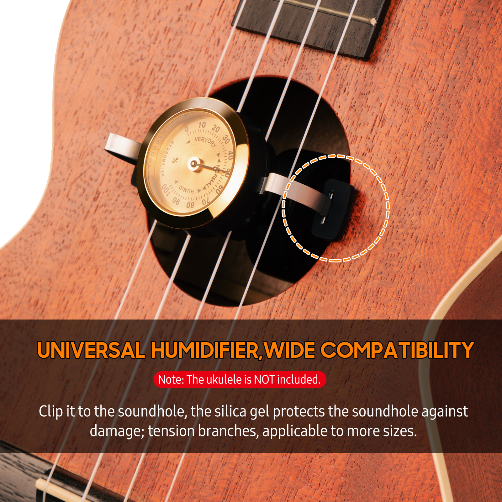 Higrómetro Humidificador Guitto GHD-02 Para Ukelele - Yemin