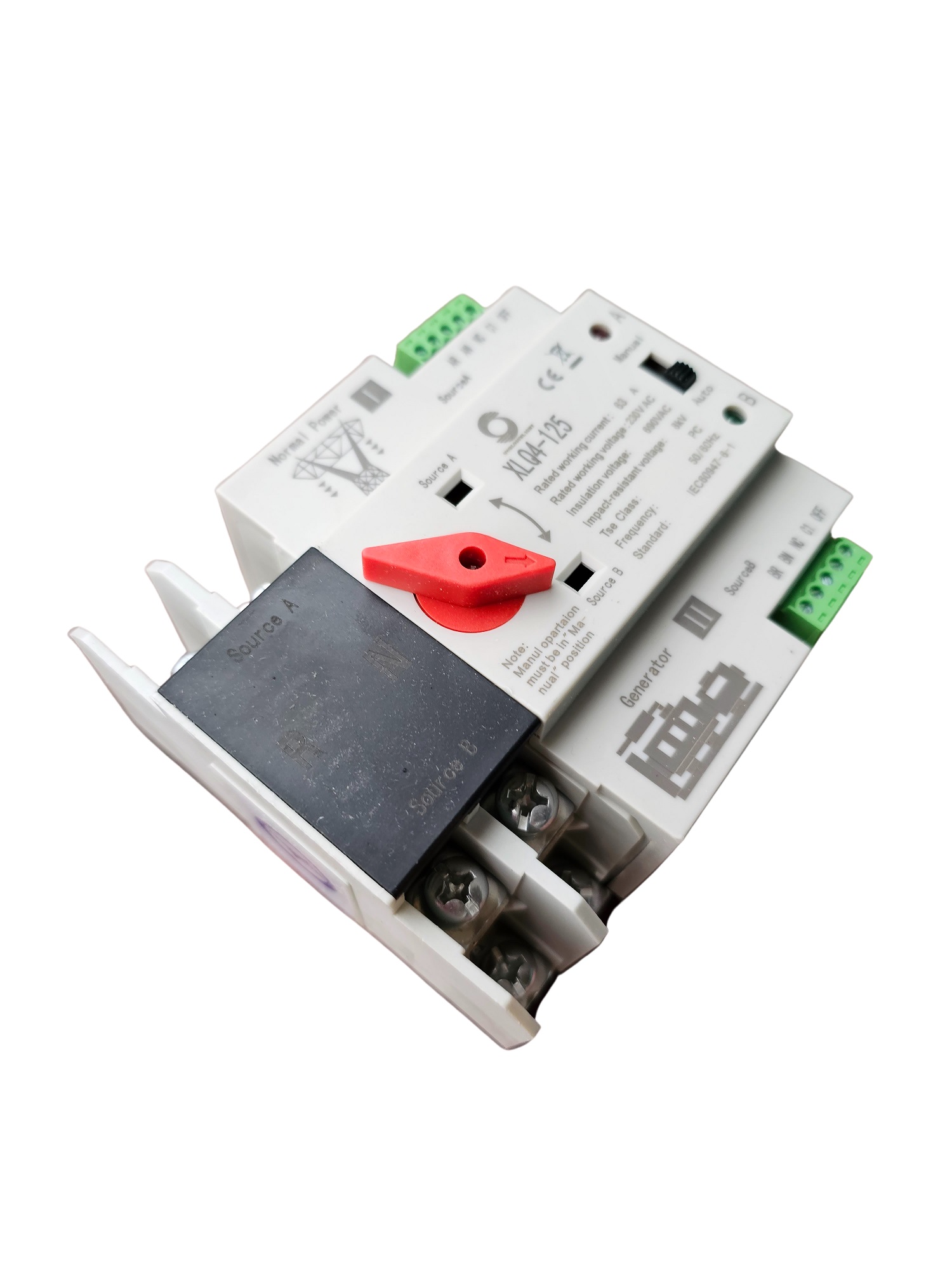 ATS switch de transferencia automática 63A 2P riel DIN Red-Generador ...